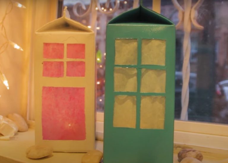 DIY Milk Carton Lantern Ideas for Home Decor - Kids Art & Craft