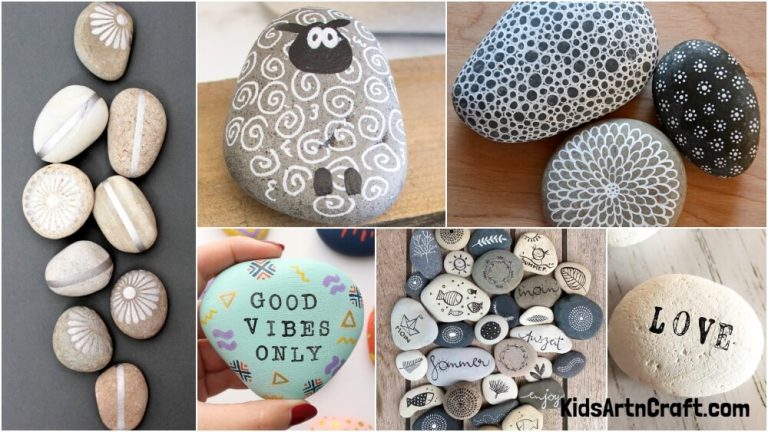 Aesthetic Rock Painting Ideas - Kids Art & Craft