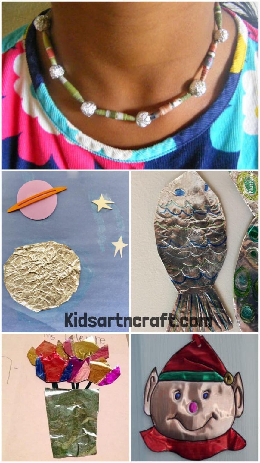 Aluminum Foil Crafts for Preschoolers - Kids Art & Craft