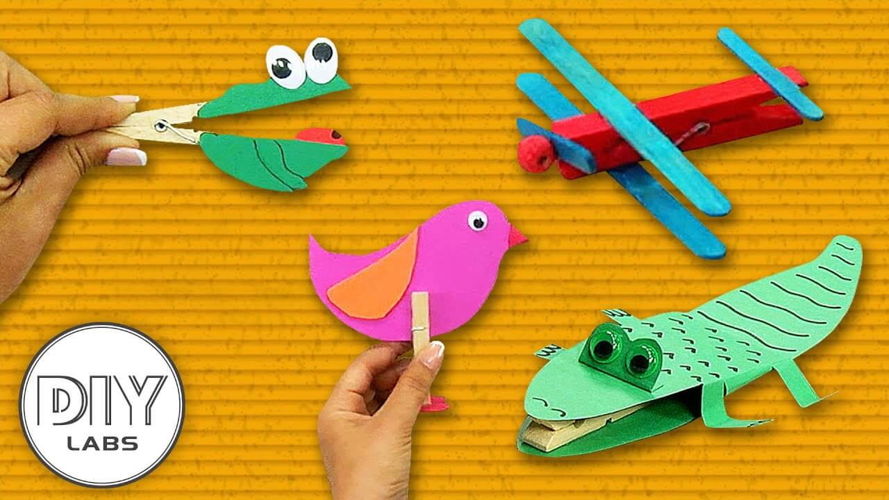 Clothespin Crafts & Activities for Toddlers - Kids Art & Craft