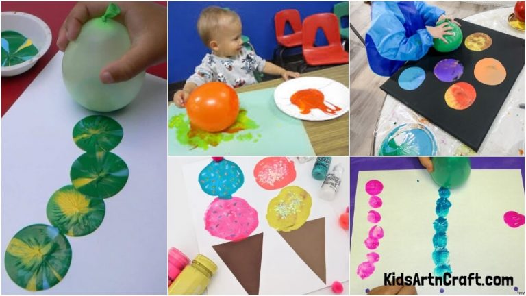 Balloon Stamping Art Ideas for Kids - Kids Art & Craft