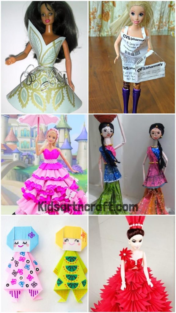 Barbie Paper Craft Ideas for Kids - Kids Art & Craft