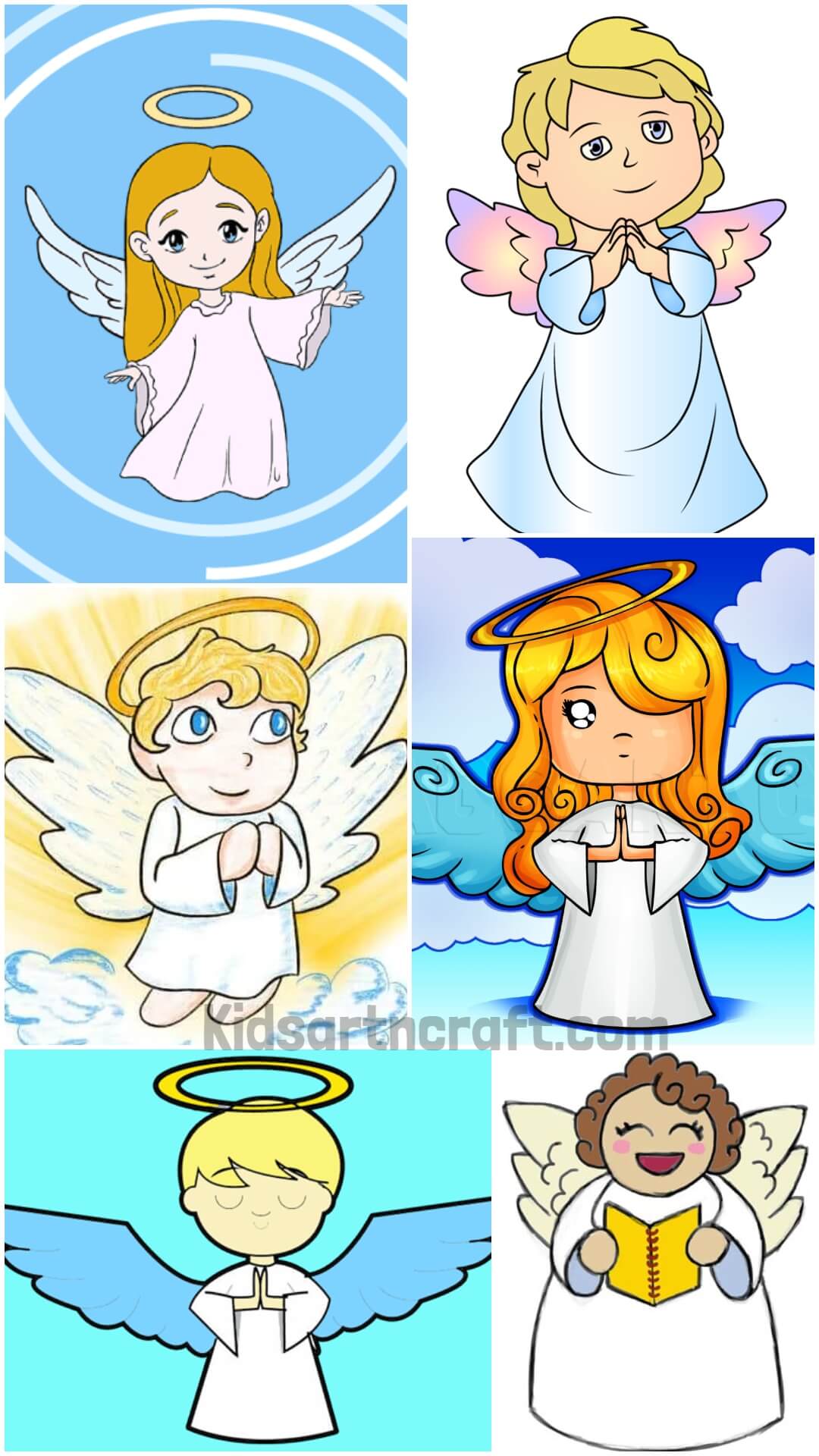 Beautiful Angel Drawing Ideas For Kids - Kids Art & Craft