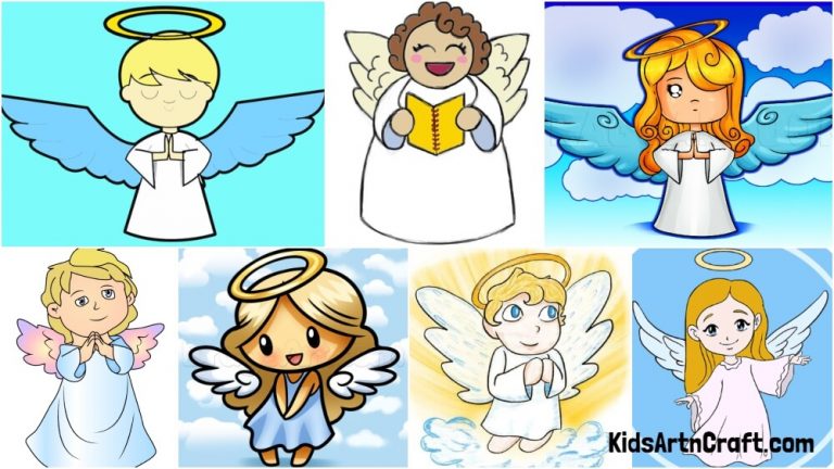 Beautiful Angel Drawing Ideas For Kids - Kids Art & Craft