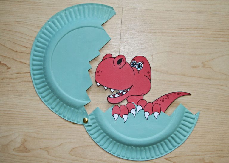 Paper Plate Dinosaur Craft For Kids - Kids Art & Craft