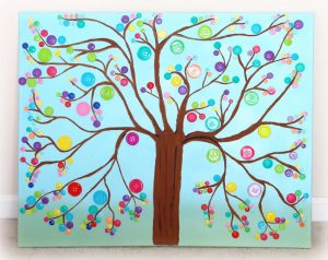 Button Canvas Art and Craft For Kids - Kids Art & Craft