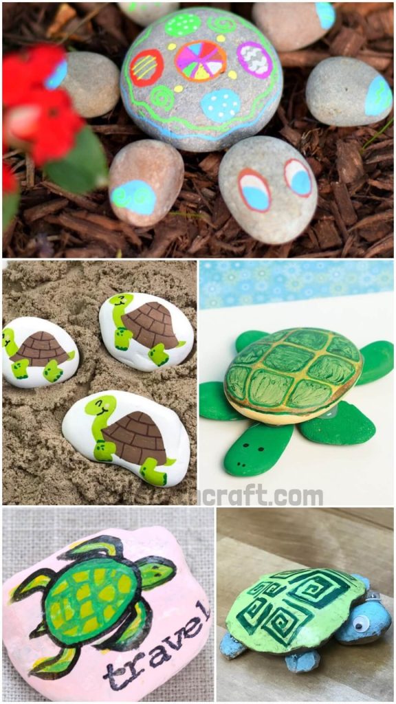 Turtle Painted Rock Ideas - Kids Art & Craft