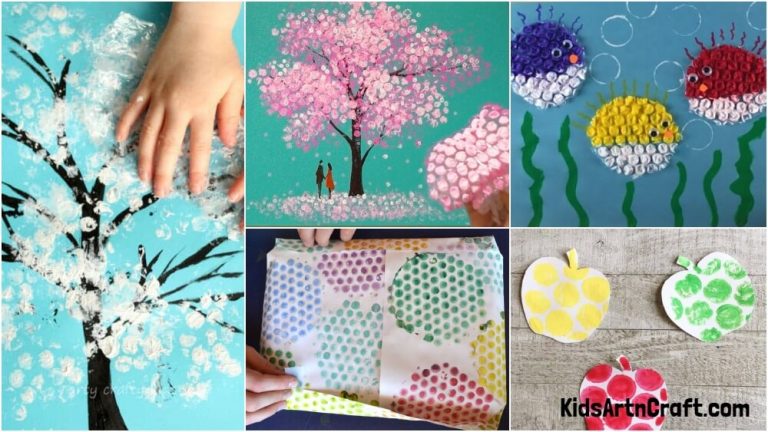 Bubble Wrap Stamping Art Ideas for Kids - Kids Art & Craft