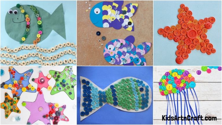 Button fish Art and Craft for kids - Kids Art & Craft