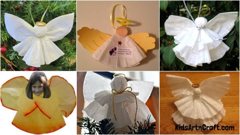 Coffee Filter Angel Ornaments - Kids Art & Craft