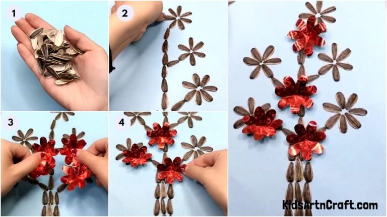 Creative Way To Make Sunflower Seed Shell Tree Craft For ...