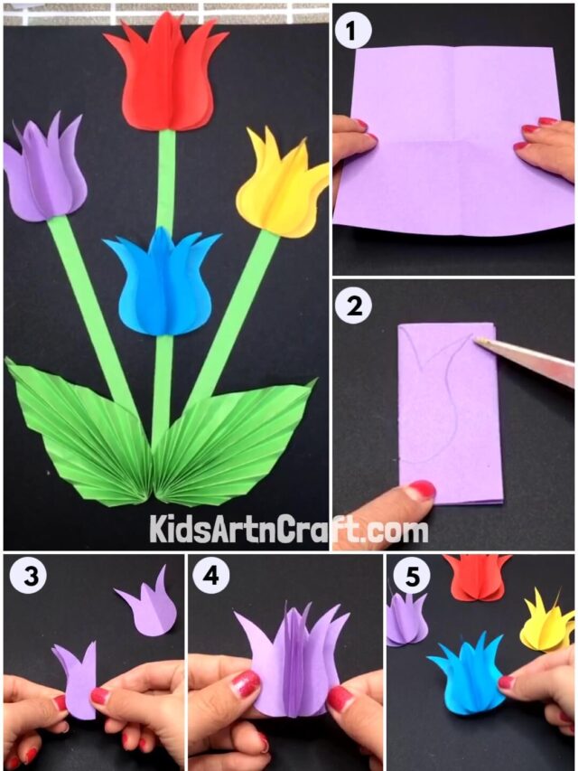 Amazing Paper Flower Craft – Step by Step Tutorial - Kids Art & Craft
