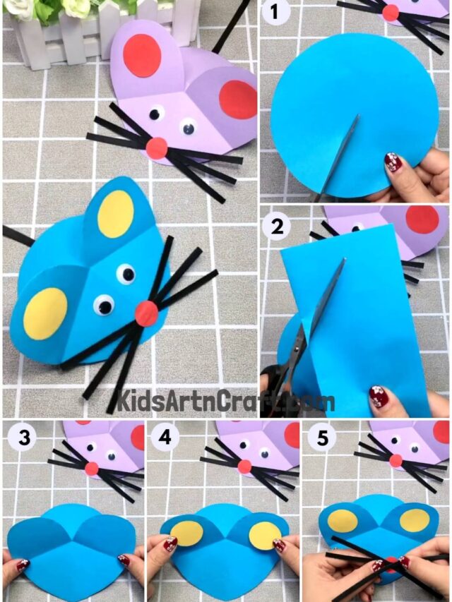 Paper Mouse Craft For Kids – Step by Step Tutorial - Kids Art & Craft