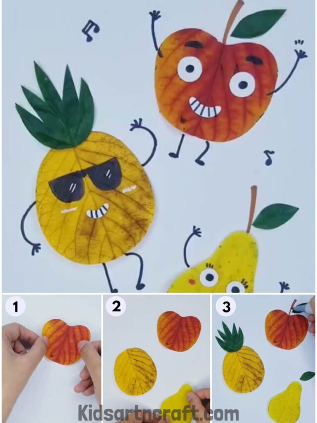 Fruit Craft For Kids Using Leaves - Kids Art & Craft