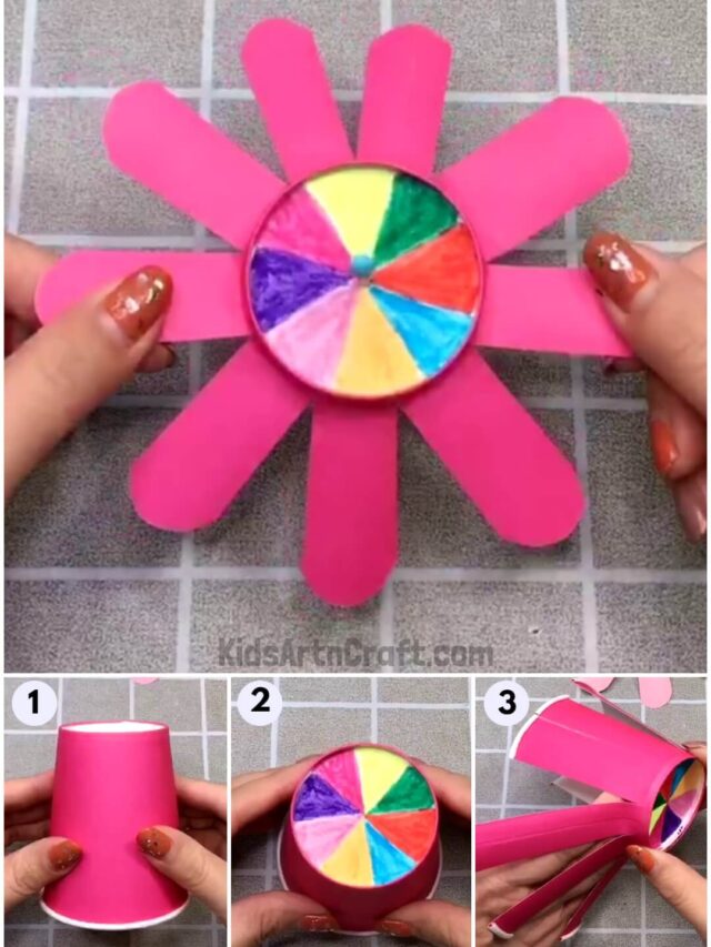 Fun To Make Paper Cup Spinning Toy Craft For Kids – Step by Step ...