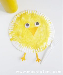 Chick Fork Paintings For Toddlers - Kids Art & Craft
