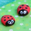 DIY Ladybugs Painted Rocks For Kids - Kids Art & Craft