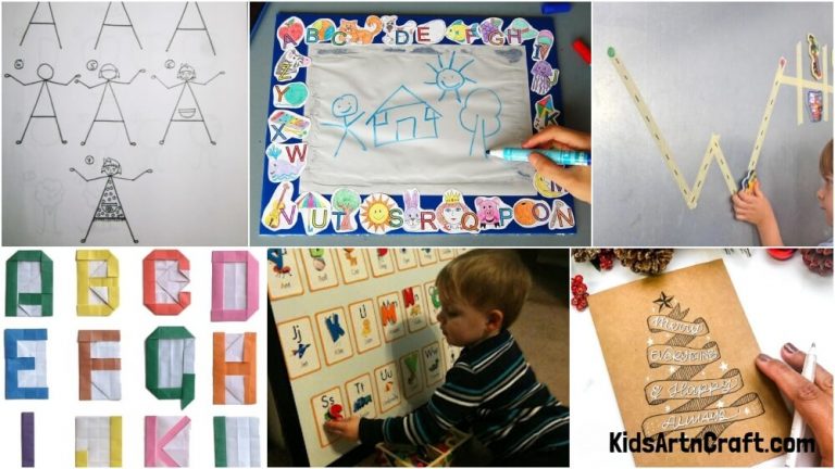DIY Alphabet Drawing Board Ideas - Kids Art & Craft