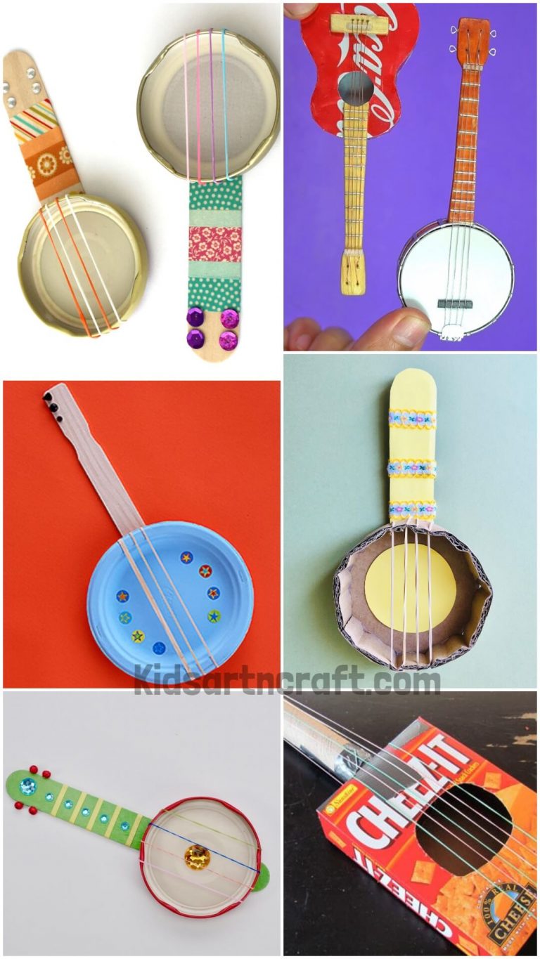 DIY Banjo Musical Instrument Crafts - Kids Art & Craft