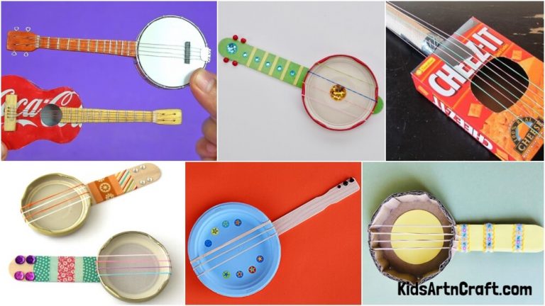 DIY Banjo Musical Instrument Crafts - Kids Art & Craft