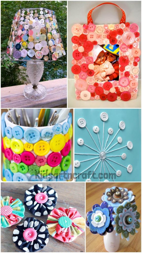DIY Button Crafts Project - Kids Art & Craft