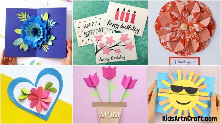 Homemade DIY Cardstock Cards Ideas - Kids Art & Craft