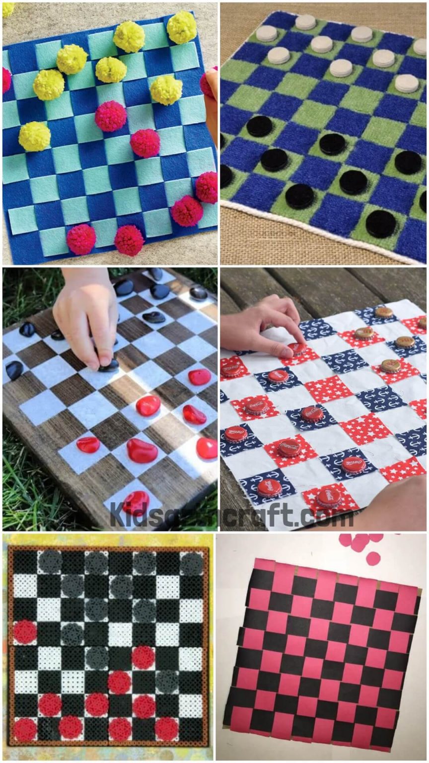 DIY Checkerboard Game Crafts - Kids Art & Craft