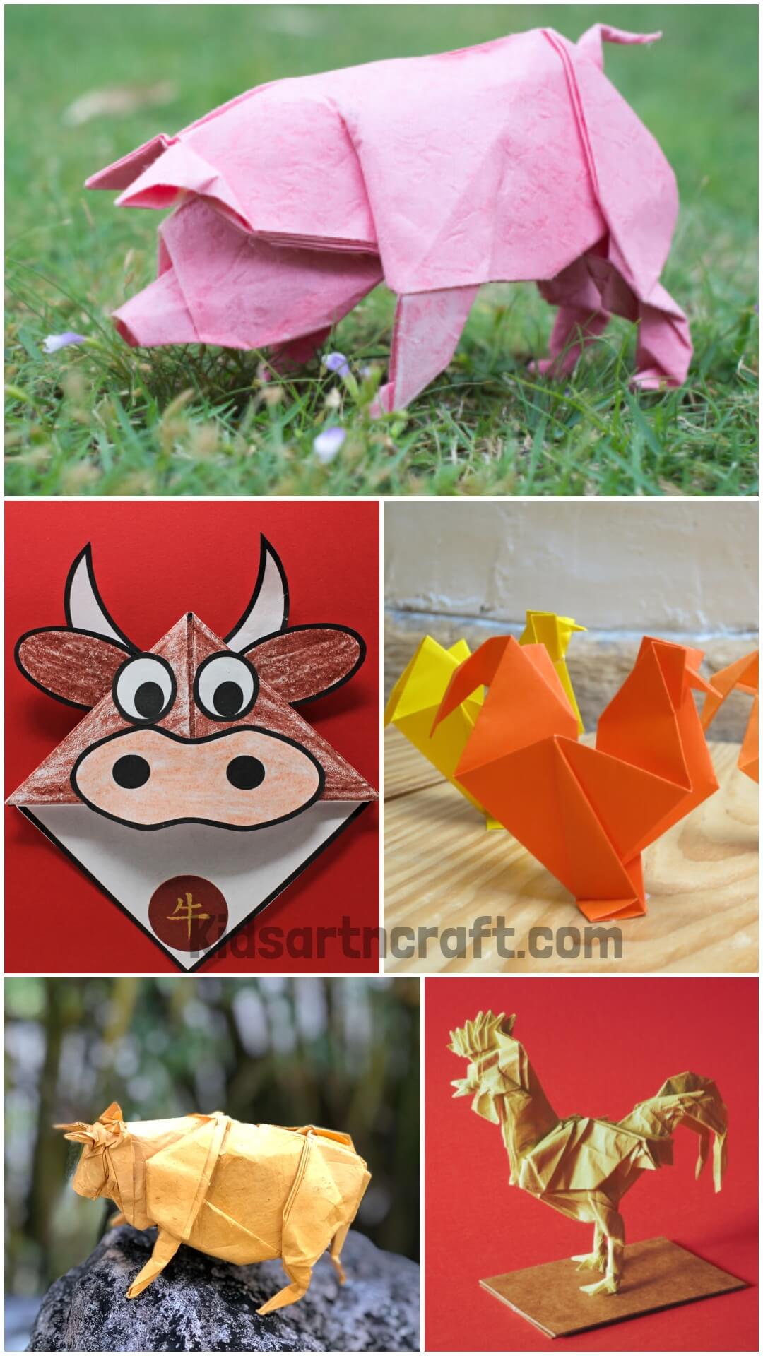 DIY Chinese Zodiac Animal Origami Projects - Kids Art & Craft