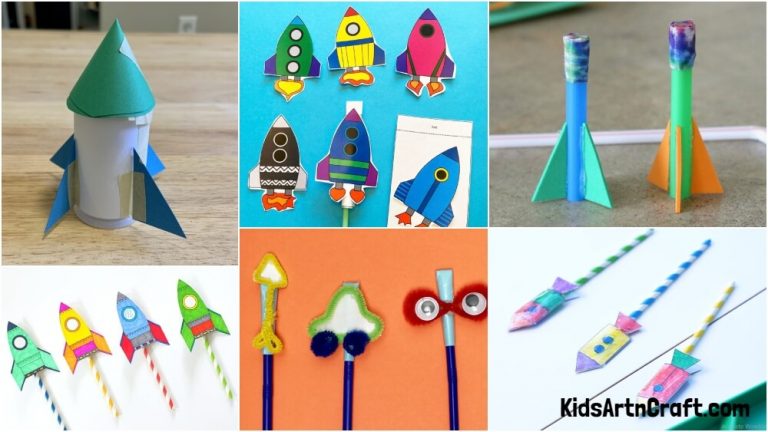 DIY Easy To Make Straw Rockets - Kids Art & Craft