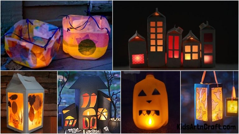 DIY Milk Carton Lantern Ideas for Home Decor - Kids Art & Craft