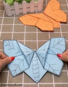 DIY Origami Paper Butterfly Craft - Step by Step Image Tutorial - Kids ...
