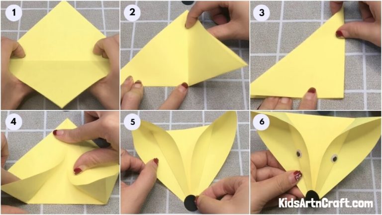 DIY Origami Paper Fox Craft For Kids - Step by Step Tutorial - Kids Art ...