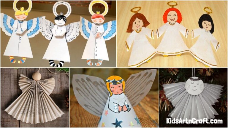 DIY Paper Angel Crafts For Preschoolers - Kids Art & Craft