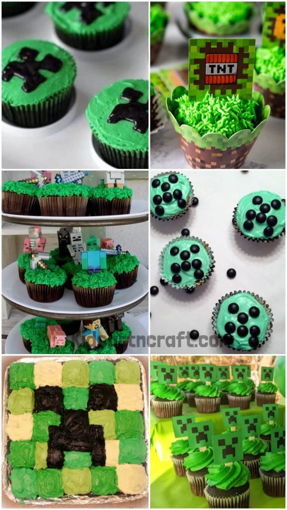 DIY Simple Minecraft Birthday Cupcake Craft Ideas - Kids Art & Craft