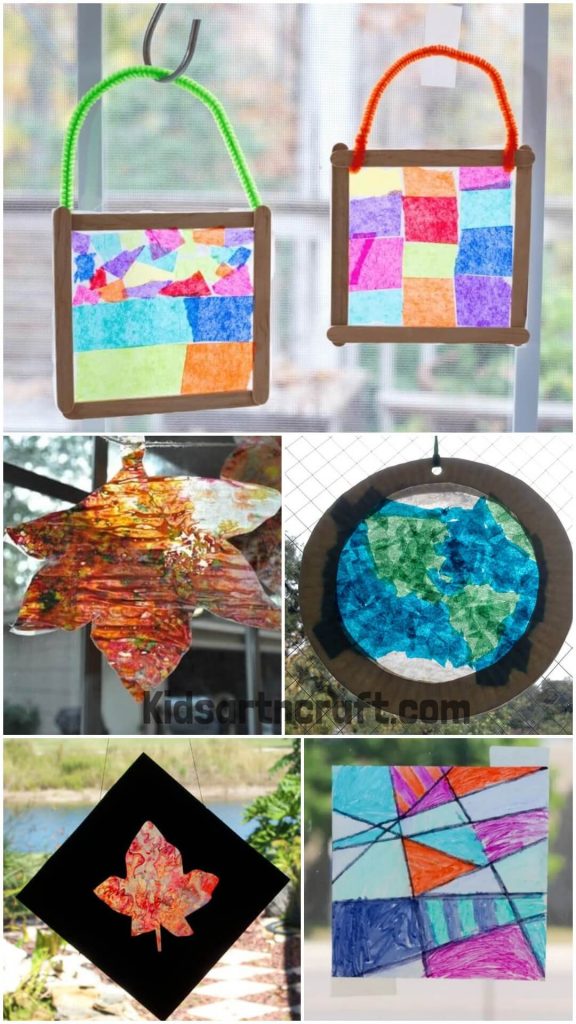 DIY Wax Paper Crafts For Preschoolers - Kids Art & Craft