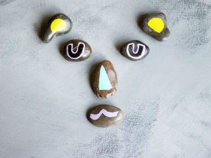 Funny Faces Using Painted Rock Crafts - Kids Art & Craft