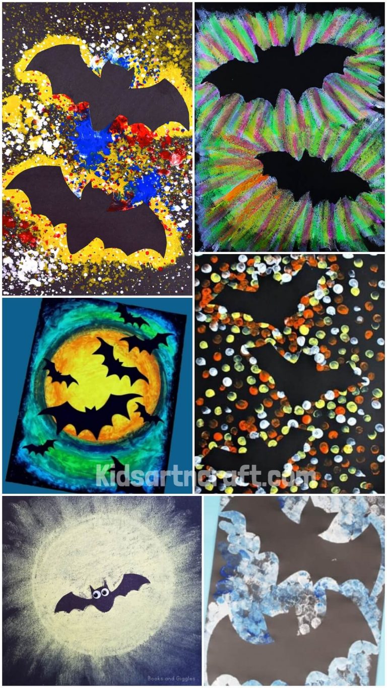 Easy Bat Silhouette Art Activities for Kids - Kids Art & Craft