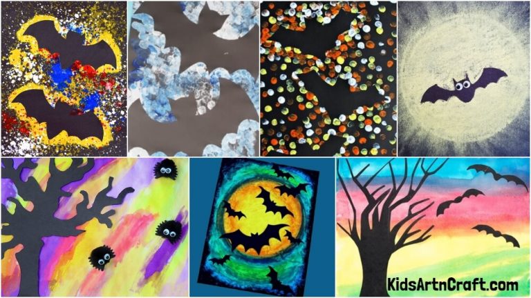 Easy Bat Silhouette Art Activities for Kids - Kids Art & Craft