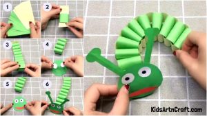 Easy Caterpillar Paper Craft For Kids with Instructions - Kids Art & Craft