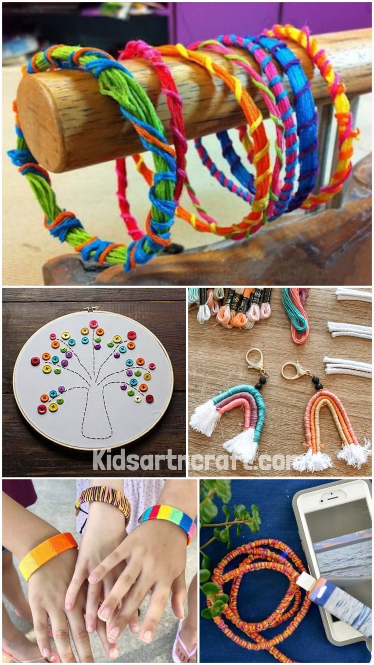 Easy Crafts With Embroidery Floss - Kids Art & Craft