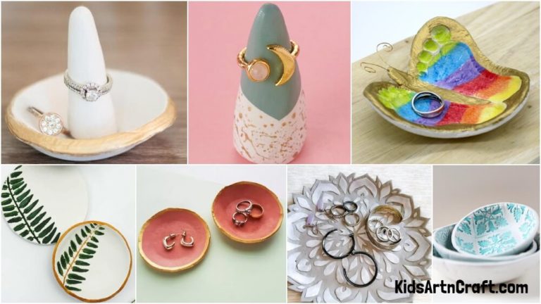 Easy DIY Air Dry Ring Holder Crafts - Kids Art & Craft