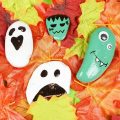Cute Monster Painted Rock Crafts - Kids Art & Craft