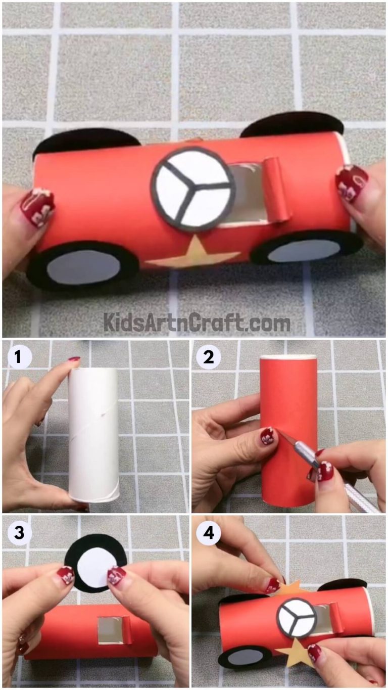 Easy Paper Cup Car Craft For Kids - Step By Step Tutorial - Kids Art ...
