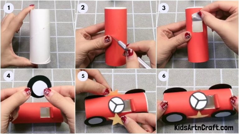 Easy Paper Cup Car Craft For Kids - Step By Step Tutorial - Kids Art ...