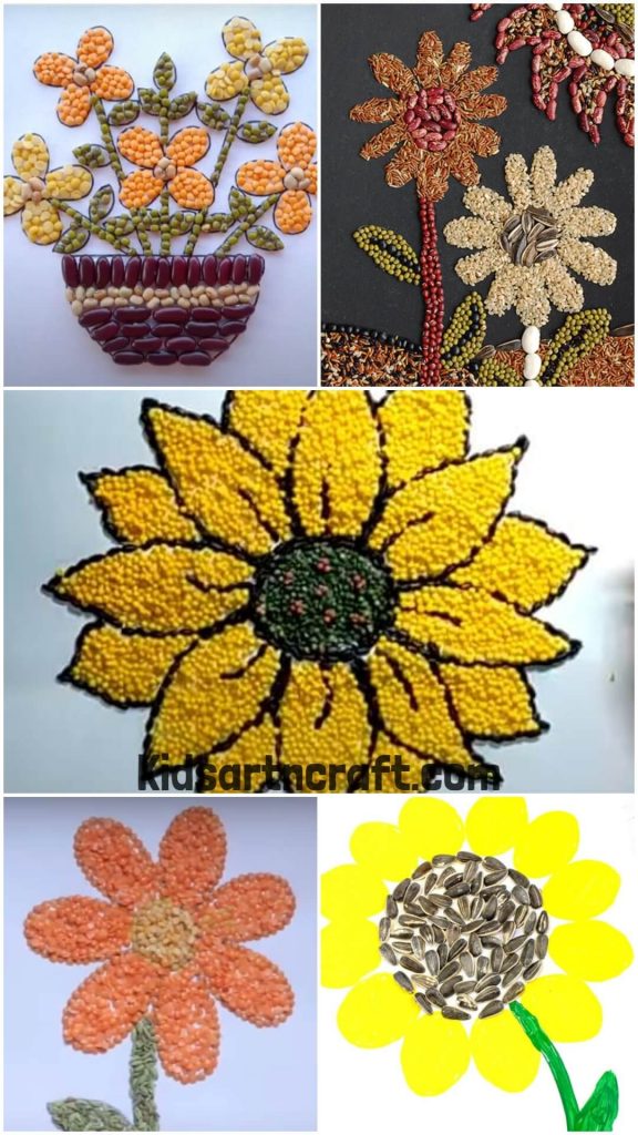 Easy Seeds Flower Crafts - Kids Art & Craft