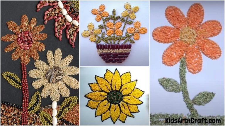 Easy Seeds Flower Crafts - Kids Art & Craft