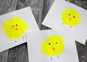 Chick Fork Paintings For Toddlers - Kids Art & Craft