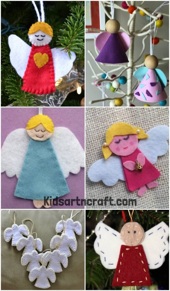 Felt Angel Ornaments Ideas - Kids Art & Craft
