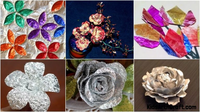 Foil Flower Crafts for Kids - Kids Art & Craft