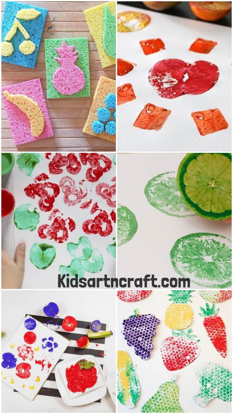 Fruits Stamping Art Ideas For Kids - Kids Art & Craft